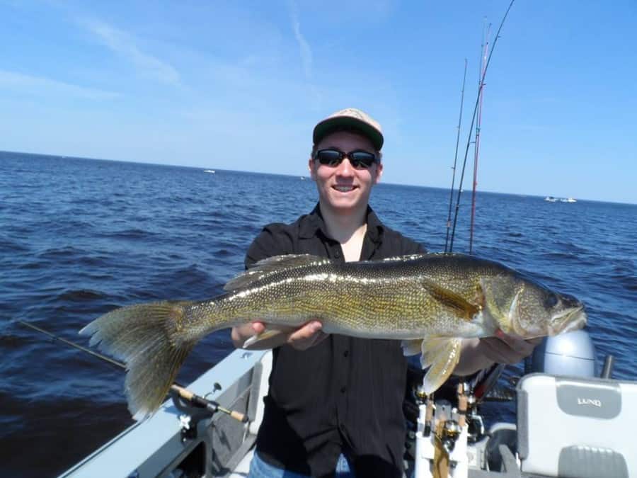 Sean Engel 27 inch walleye released